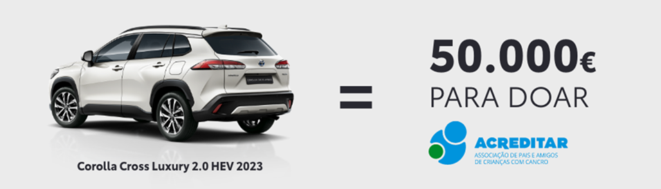 Toyota Corolla Cross das JMJ agora para apoio à Acreditar